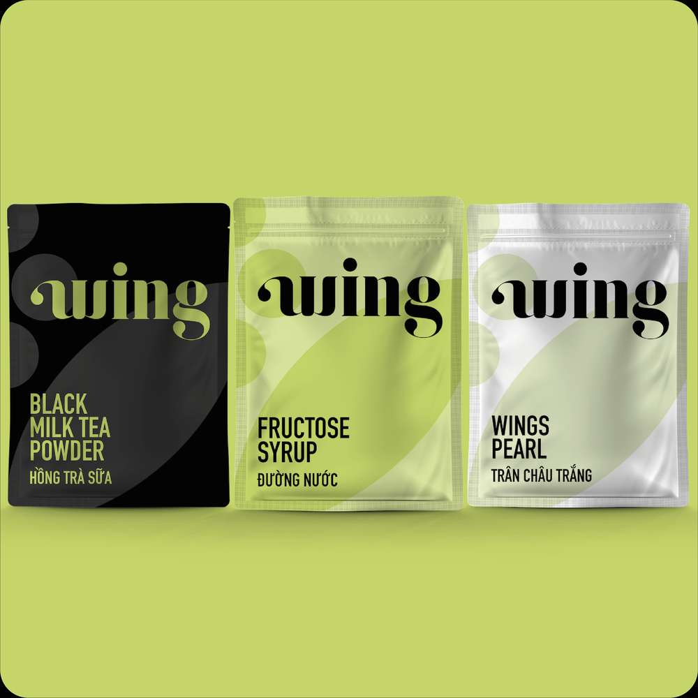 WING x 8AMSTUDIO = Logo + Packaging